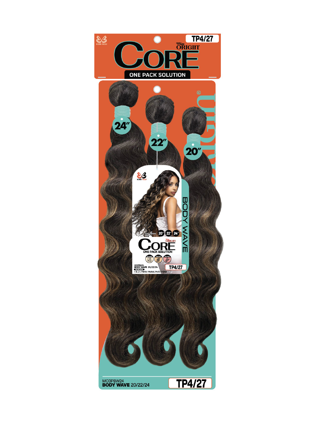 Bobbi Boss Miss Origin CORE 3PCS Synthetic Weaving Hair BODY WAVE 20 ...