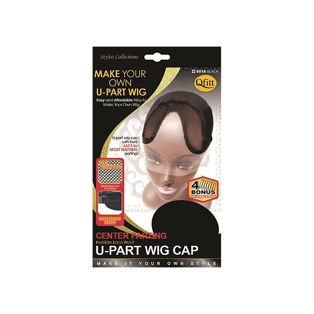 Qfitt Invisible Lace Front CENTER PARTING U Part Wig Cap - Hair Crown