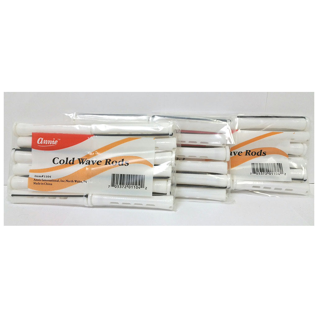 (3 Packs) Annie Cold Wave Rods White 7/16" | Loc & Lovely Beauty Supply